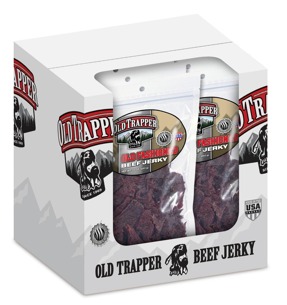 Traditional Style Beef Jerky Bags 10oz 12ct OF – Old-Trapper-Wholesale